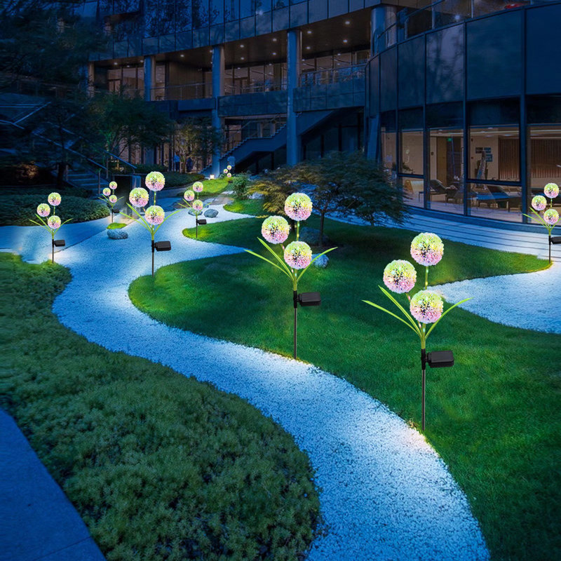 SolarEra Solar Garden Lights Outdoor Waterproof Pathway Light for Yard Patio Landscape Dandelion ...